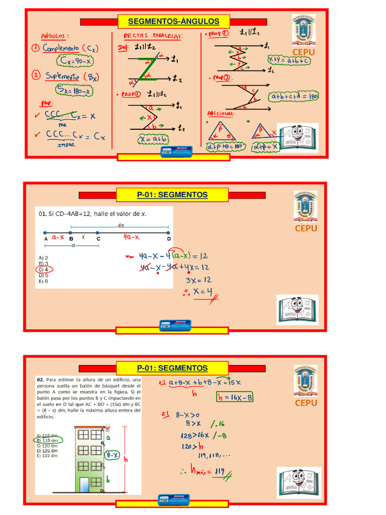 Sol P 01 Segmentos y Angulos | PDF