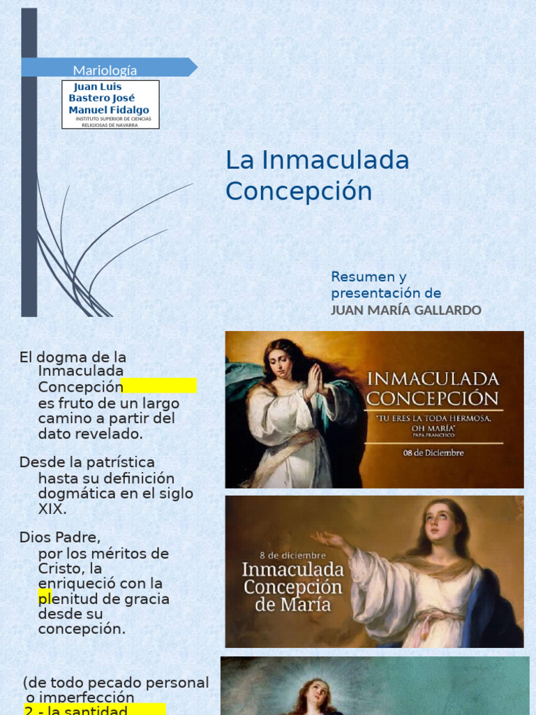 Tema 4. La Inmaculada Concepción | PDF