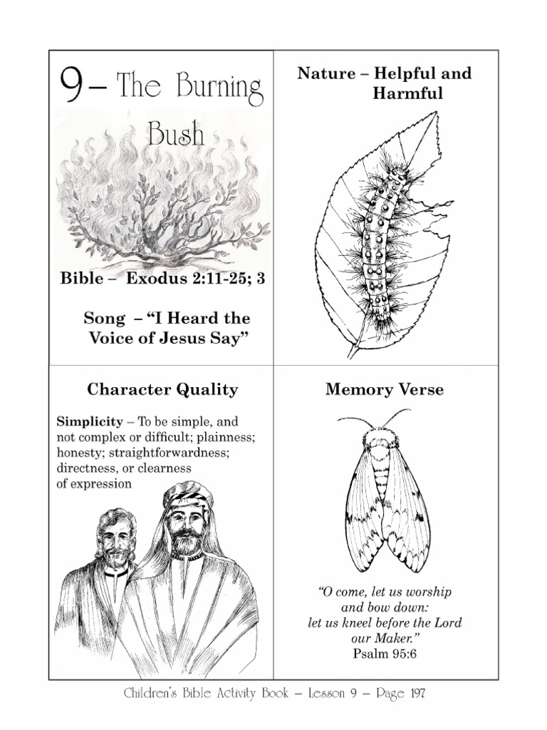 Y1Q2 Activity 9 The Burning Bush | PDF
