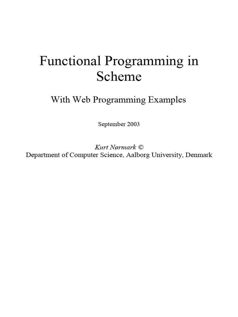 Functional Programming in Scheme | PDF Functional Programming in Scheme | PDF