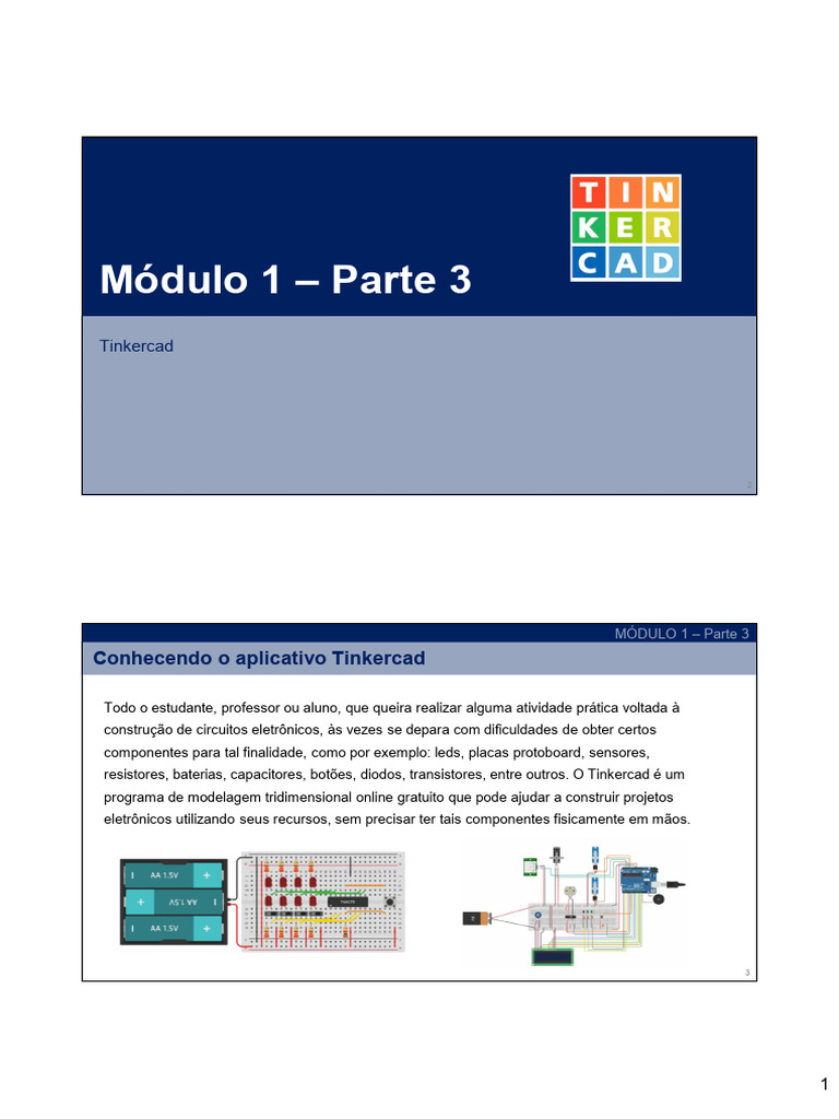 Slides - Introdução Ao Tinkercad | PDF