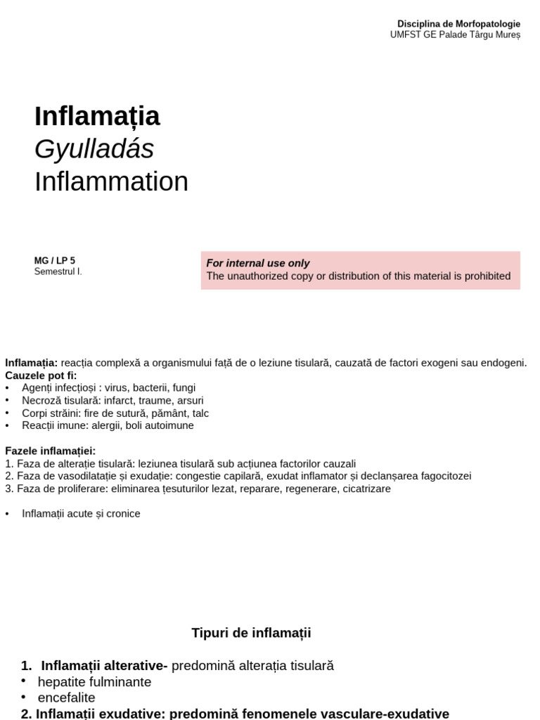 LP Inflamatii - AMG | PDF