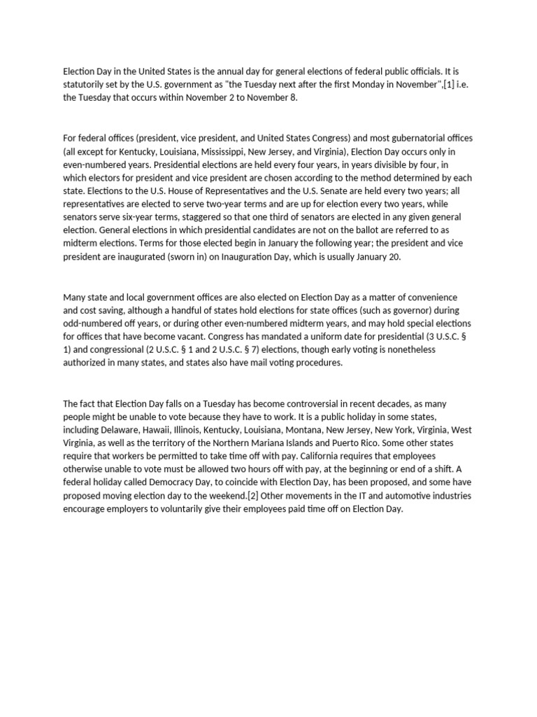 USA General Elections | PDF