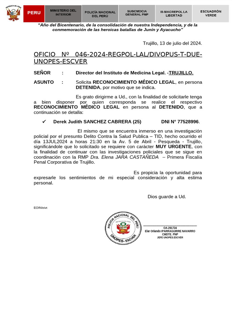 Oficio RML 2024 | PDF
