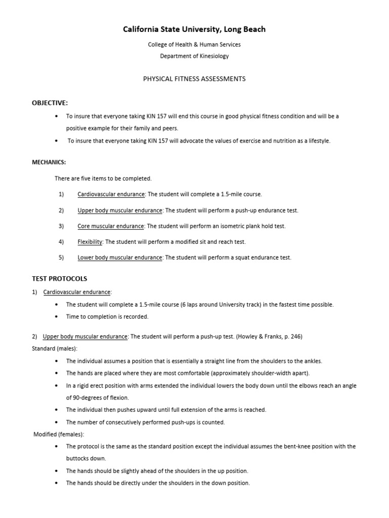 Erik Gomez - Physical Fitness Assessment 2 Packet | PDF