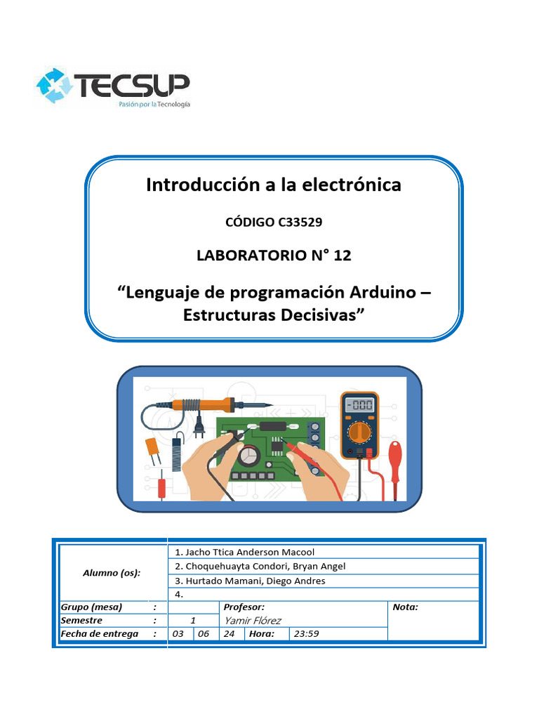 LAB 12 - Lenguaje de Programacion Arduino - Estructuras Decisivas | PDF ... LAB 12 - Lenguaje de Programacion Arduino - Estructuras Decisivas | PDF ...