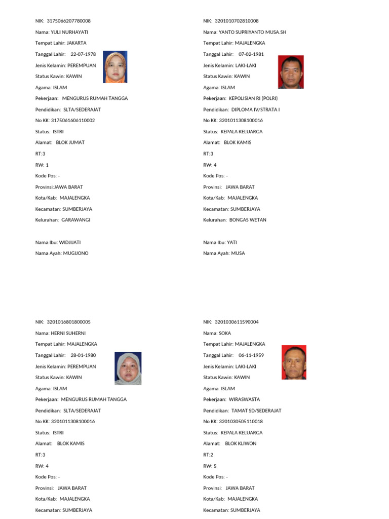 Data Lengkap Ming2 | PDF