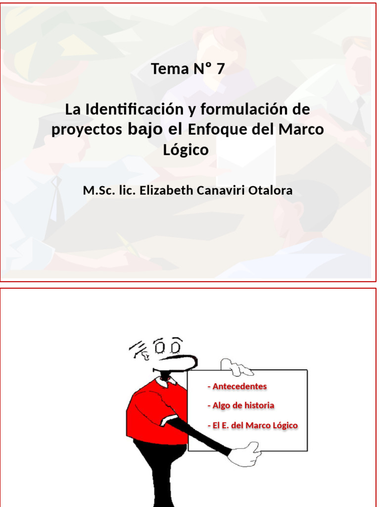 Tema 7 Enfoque Marco Logico 2020 | PDF