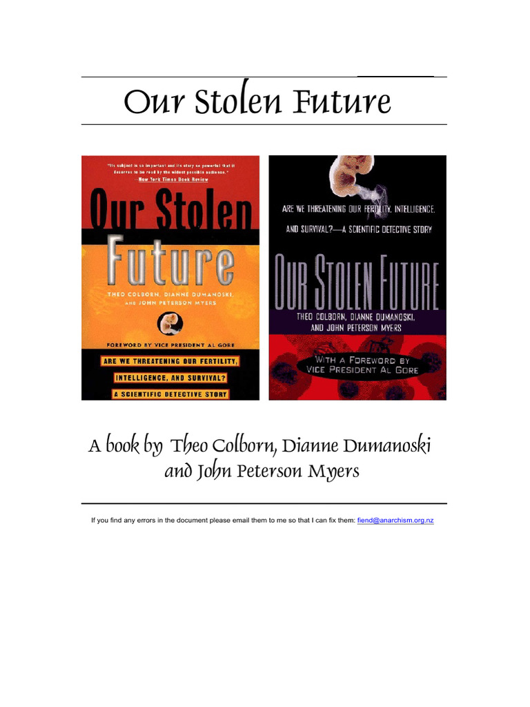 Our Stolen Future Theo Colborn | PDF | Science | Gull