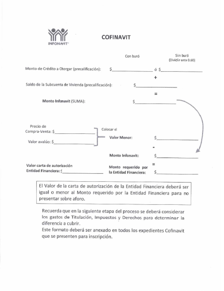 Formato Nuevo Cofinavit | PDF