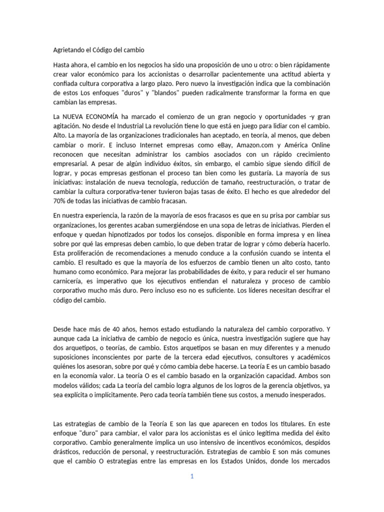 Beer Agrietando El Código Del Cambio (2501) | PDF