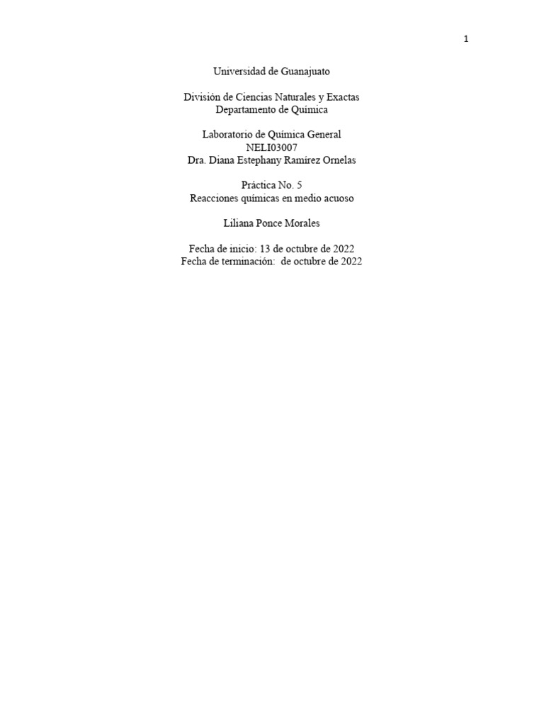 Practica No 5 Qui | PDF