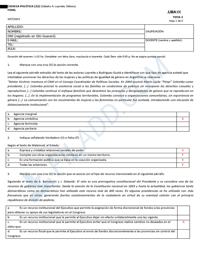 FINAL - Tema 2 Con Claves | PDF