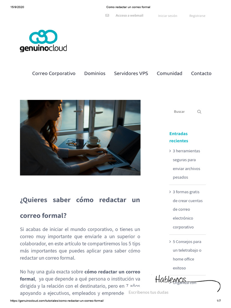 Como Redactar Un Correo Formal | PDF