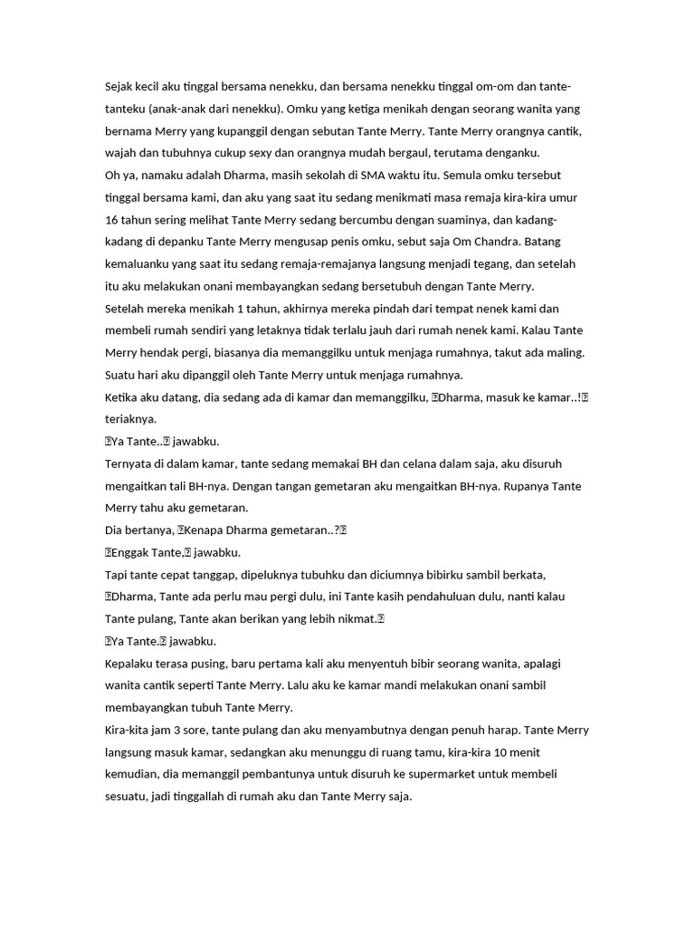 Membantu Tante Menjaga Rumah | PDF