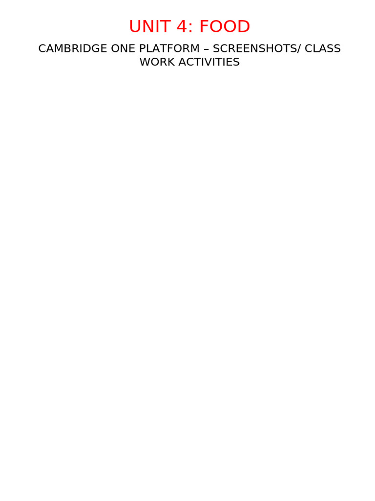 Unit 4 Self-Evaluation. | PDF