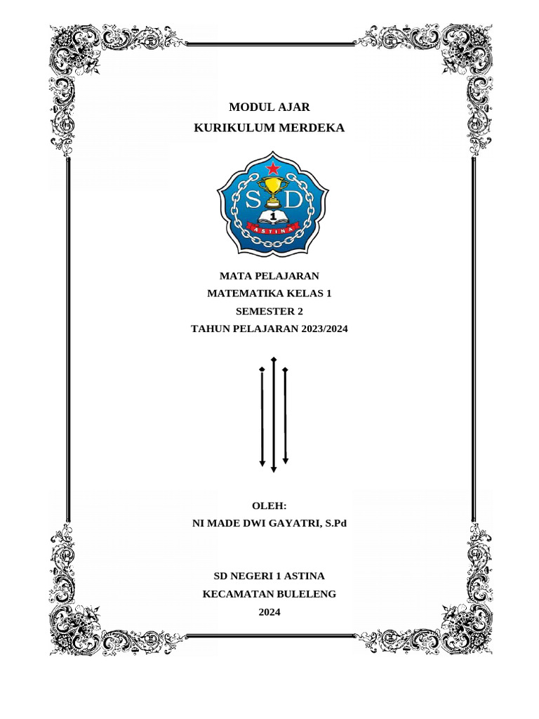 MODUL AJAR 1 X Pertemuan MATEMATIKA (NI MADE DWI GAYATRI, S.PD) . | PDF