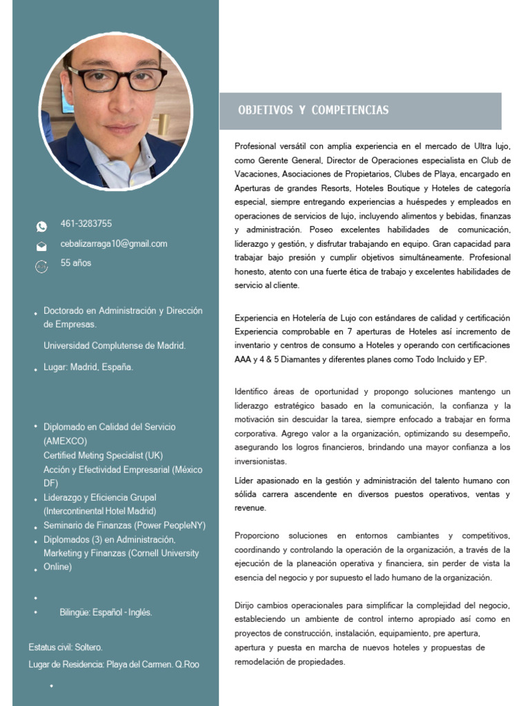 CV Jorge A. Ceballos Lizárraga - GTE GENERAL | PDF