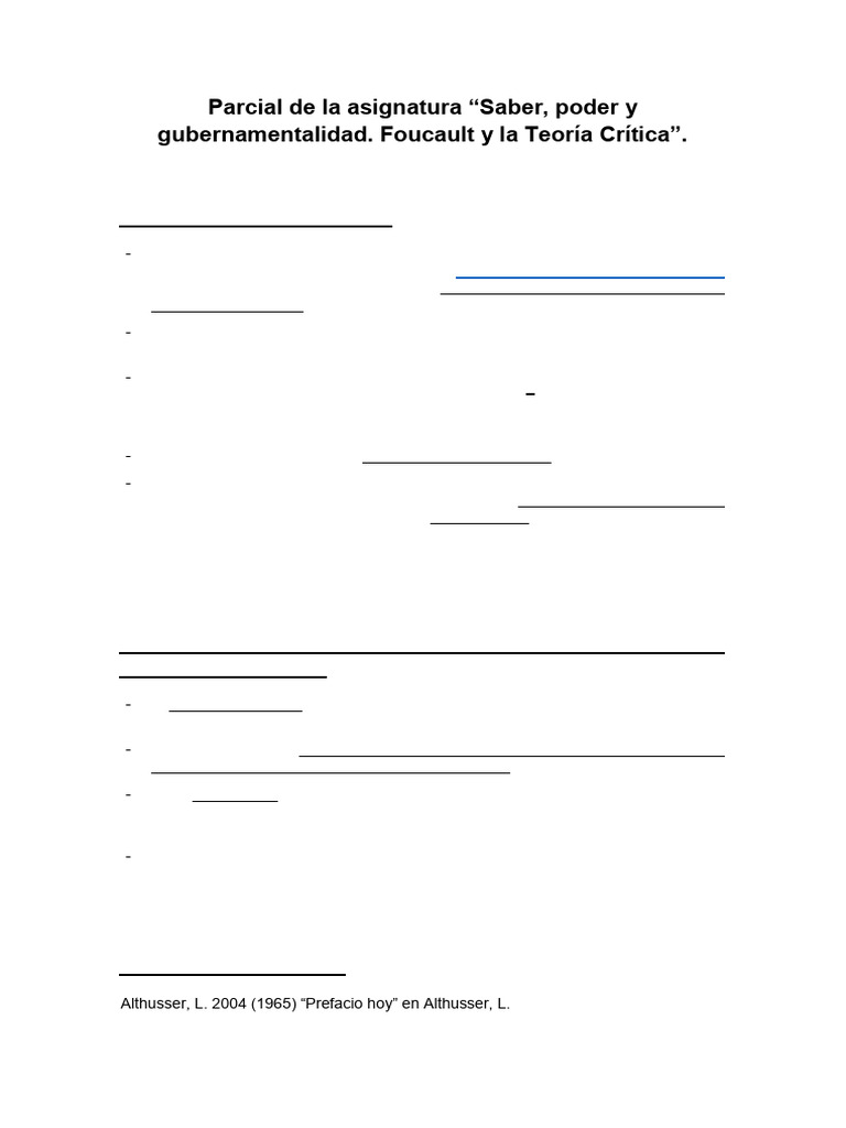 Saber Poder Gubernamentalidad - Parcial 2022 | PDF