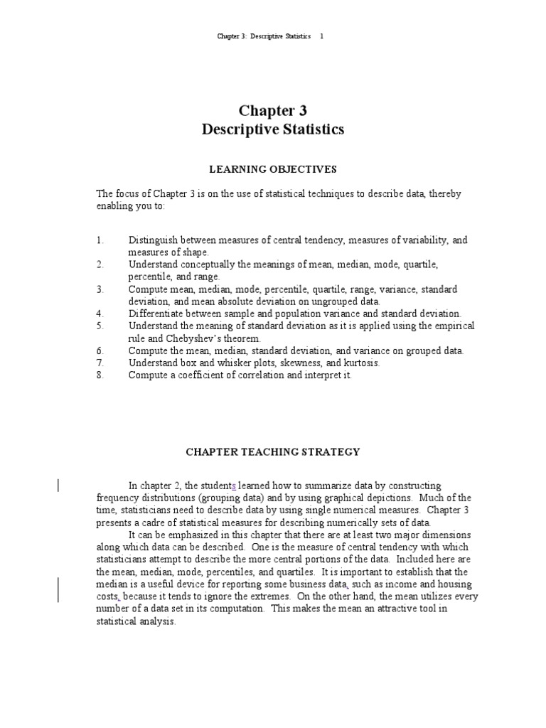 Ken Black QA 5th Chapter 3 Solution | Download Free PDF | Coefficient ...