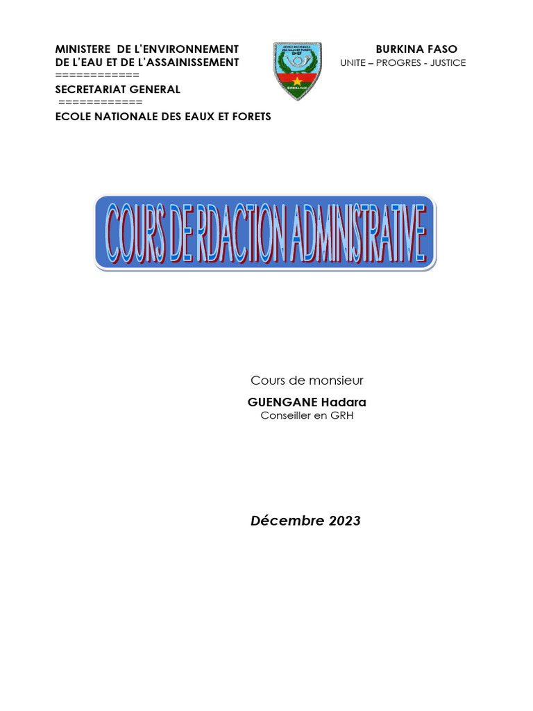 Formation Rédaction Administrative 2024 | PDF | Career & Growth ...