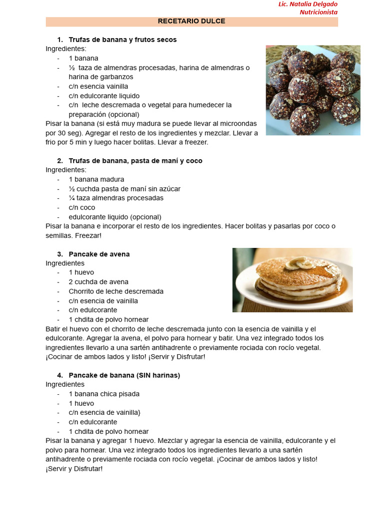 Recetario Dulce | PDF