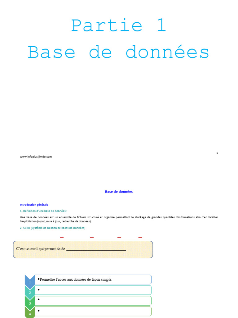 Cours Base de Donnes | PDF