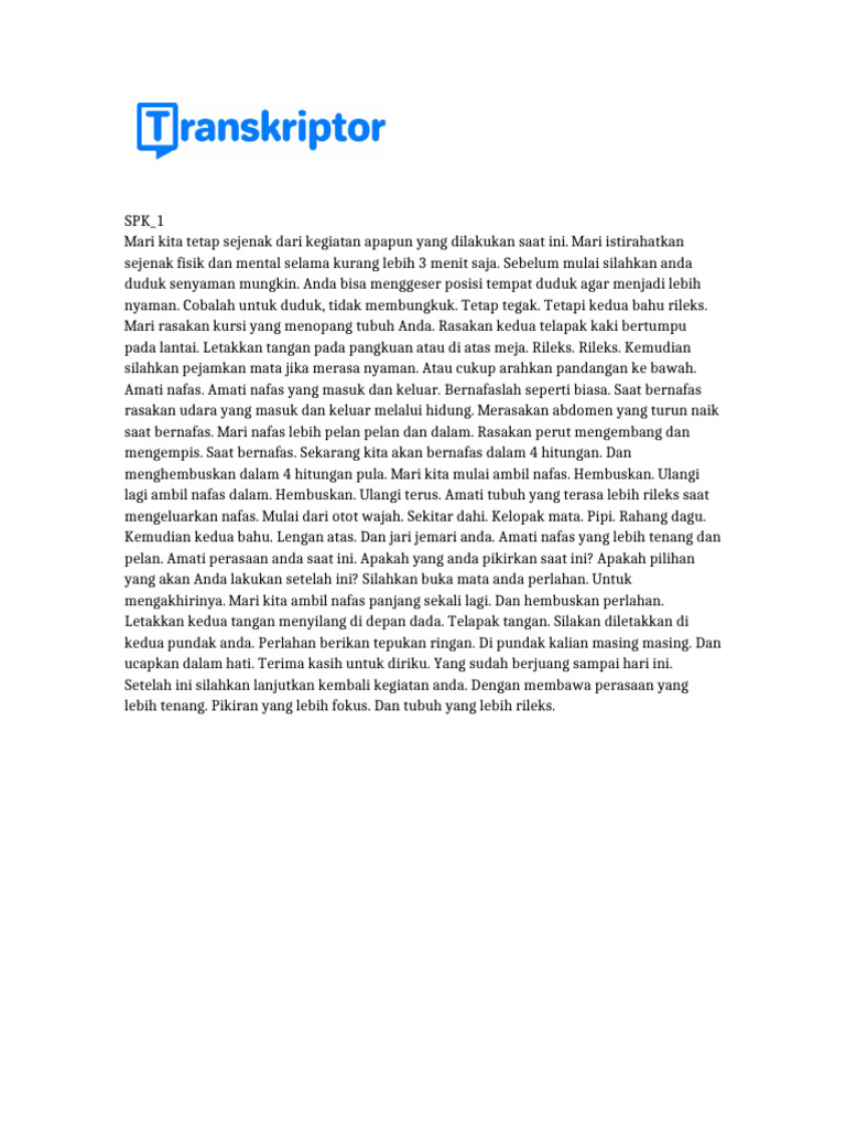 Praktik Mindfulness - Teknik STOP - Gurupenggerak | PDF