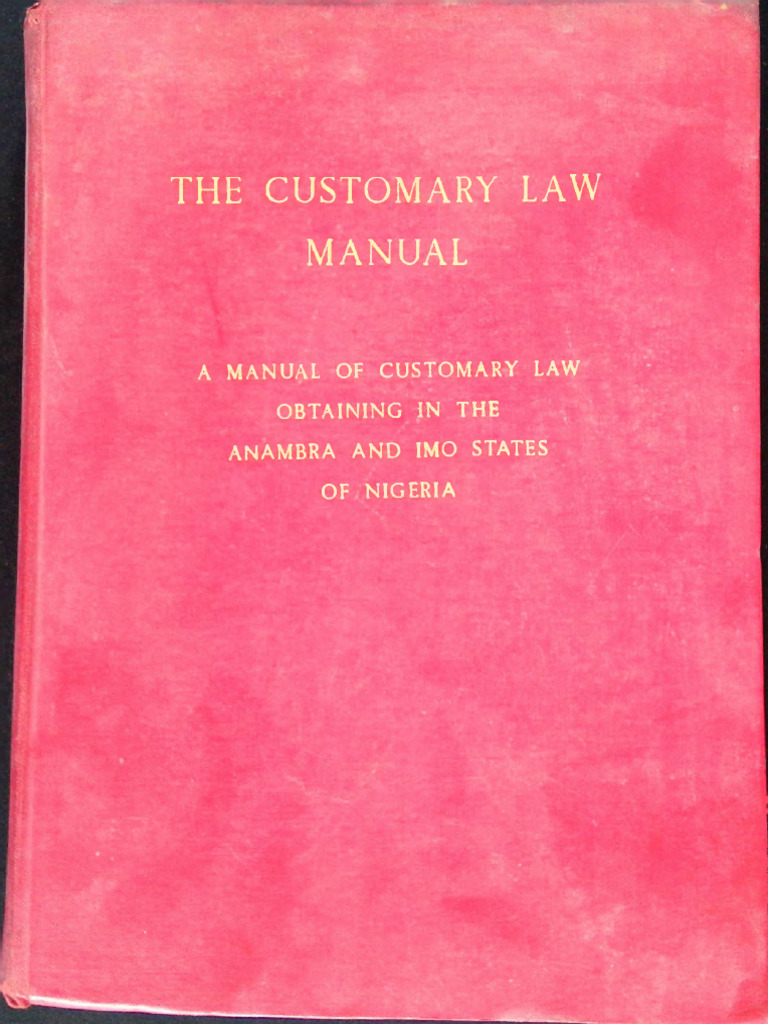 The Customary Law Manual | PDF