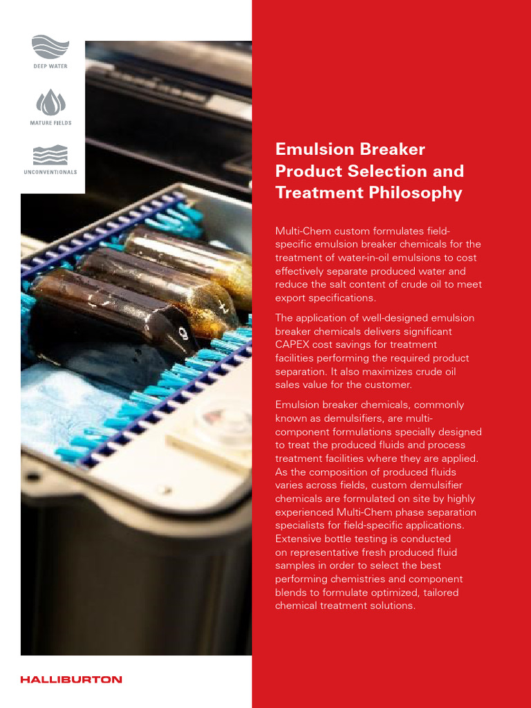 H013760 Emulsion Breaker Product Selection and Treatment Philosophy ...