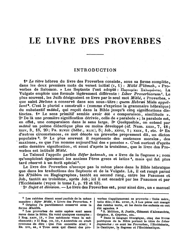 Proverbes Fillion | PDF