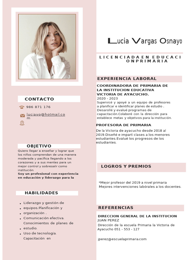 Currículum Vitae Lucia | PDF