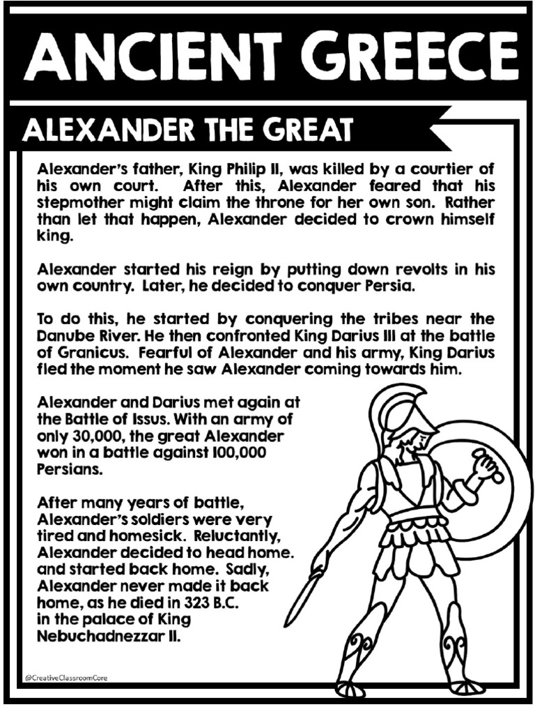 Alexander The Great Passage & Questions | PDF
