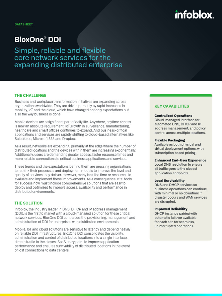 Seguridad DNS-infoblox-datasheet-bloxone-ddi | PDF | Protocolos de capa de aplicación ...