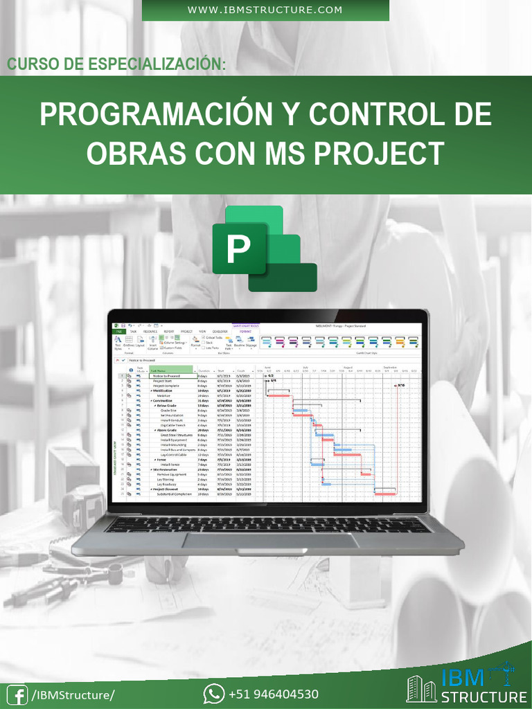 Temario Programacion y Control de Obras Con MS Project | PDF