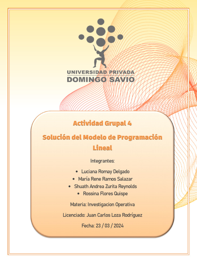 Act-4 Grupal. I.O | PDF