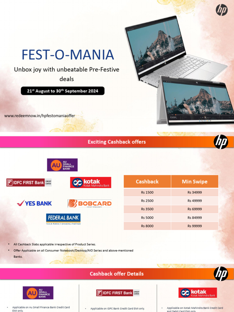 HP Pre-Festive Consumer Offers 2024 | PDF