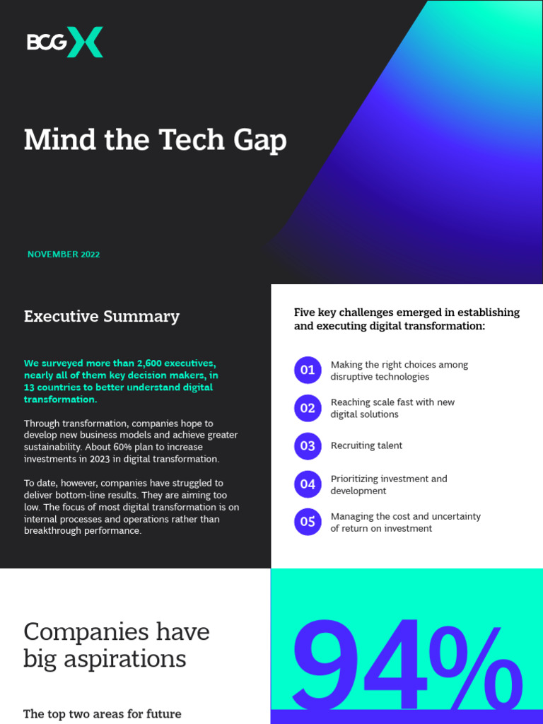 BCGX Mind The Tech Gap | PDF