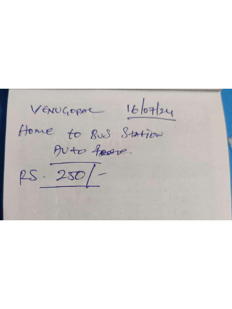 Auto Fare & Food Bills | PDF