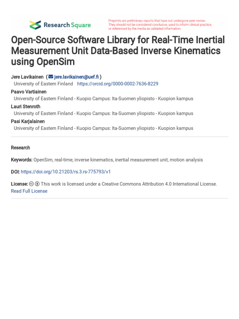 Open-Source Software Library For Real-Time Inertia | PDF Open-Source Software Library For Real-Time Inertia | PDF