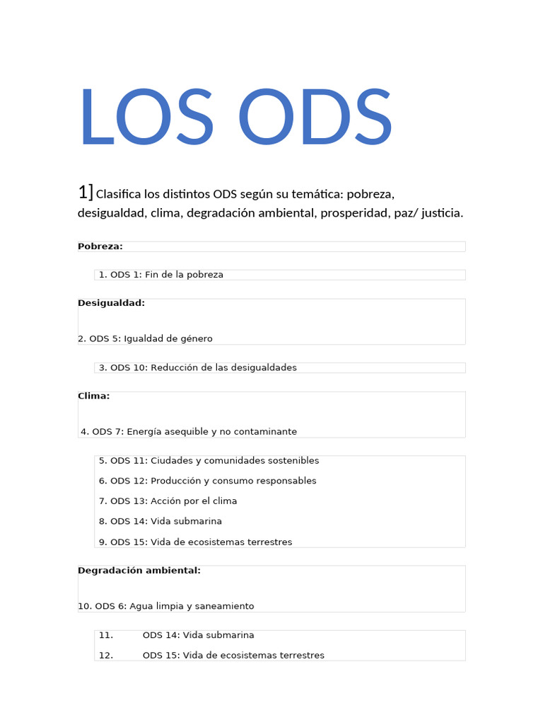 Los ODS | PDF