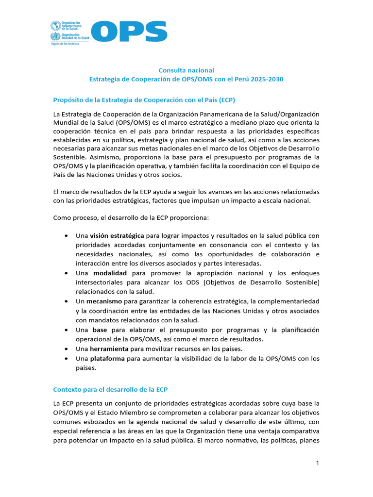 Consulta Nacional Sobre Sobre Nueva ECP (20.08.2024) | PDF