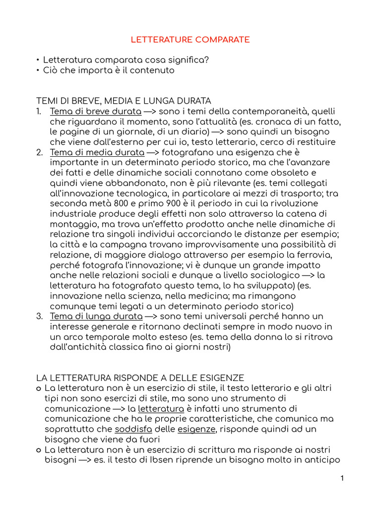 Letterature Comparate | PDF