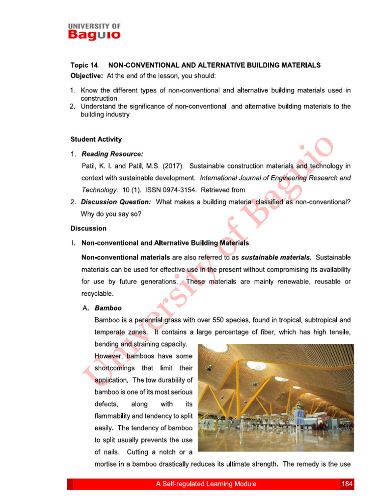 Topic+14+ +Non+Conventional+Materials | PDF