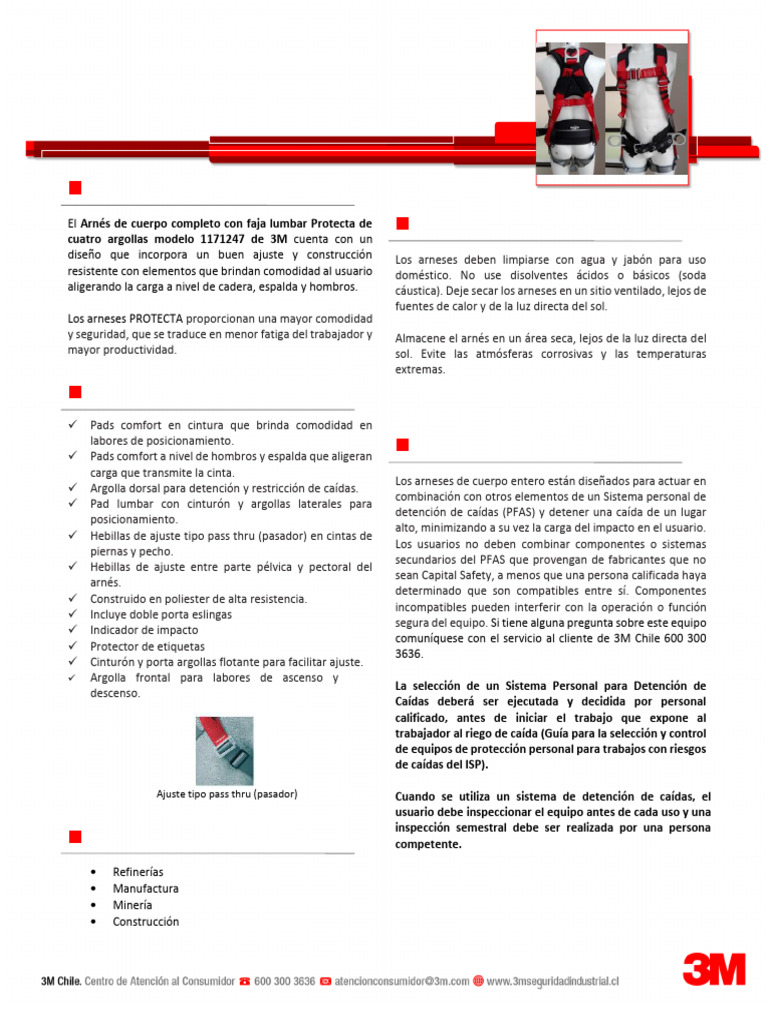 Manual de Uso Retractil Marca 3M Protecta | PDF