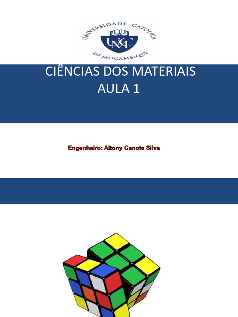 Ciencia Dos Materiais Aula 1 Introducao Pdf 2023 Pdf