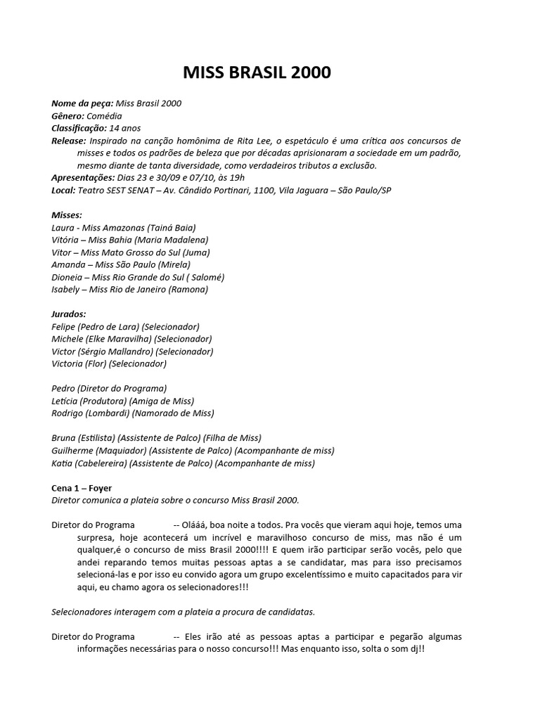 Miss Brasil 2000 | PDF