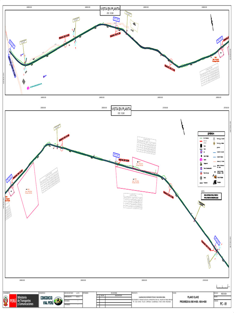 Topografía. Planos Clave (PC-01 Al PC-31) | PDF