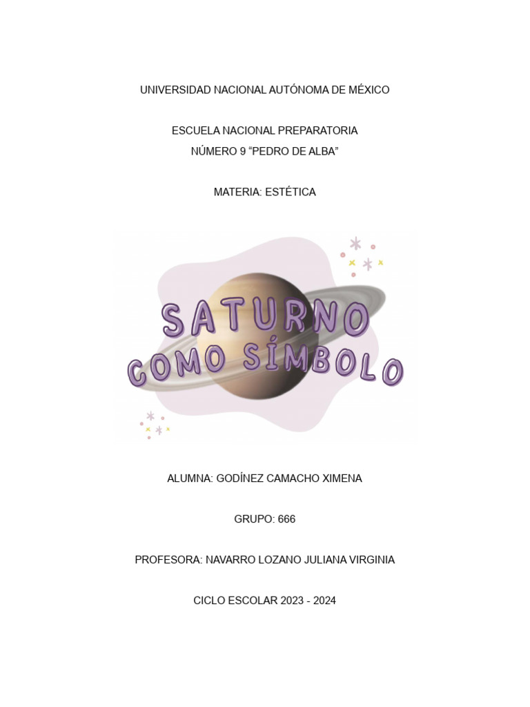 Saturno Como Símbolo | PDF
