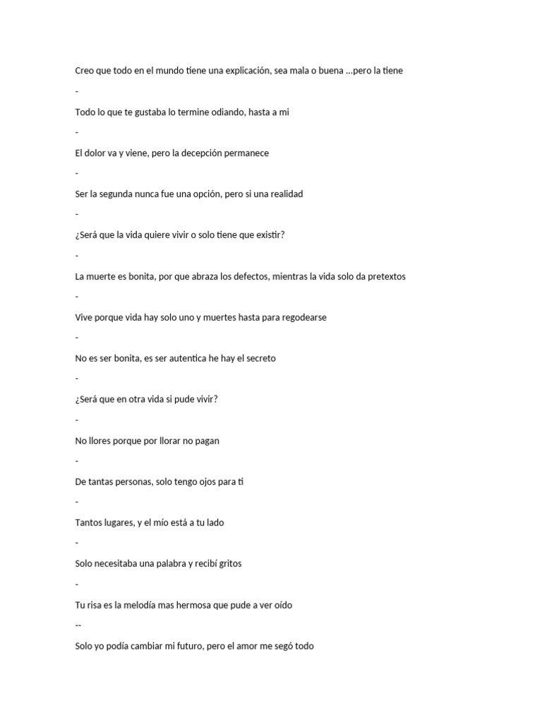 Creo Que Todo en El Mundo Tiene Una Explicación | PDF
